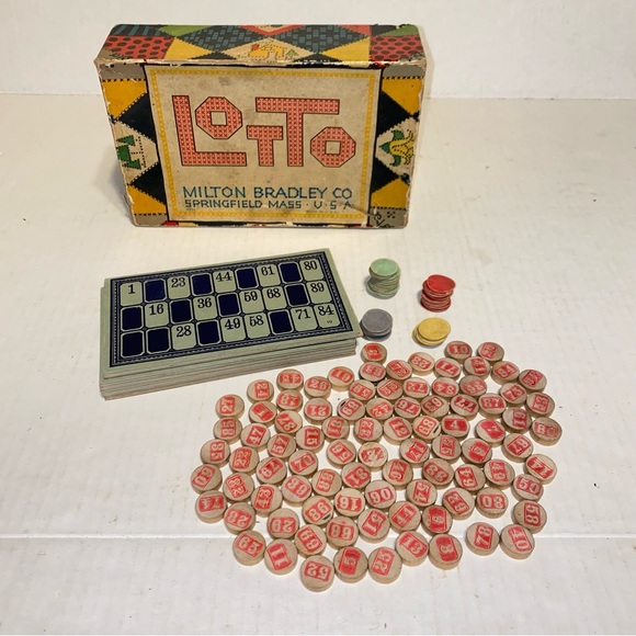 Milton Bradley | Games | Rare Vintage Lotto Game 435 By Milton Bradley ...